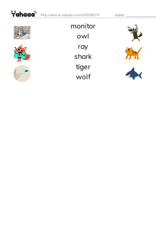 Free worksheet on Common Nouns in English: apex predators 3 | Yahaaa!