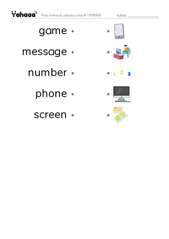 Free worksheet on Common Nouns in English: phones 3 - Link | Yahaaa!