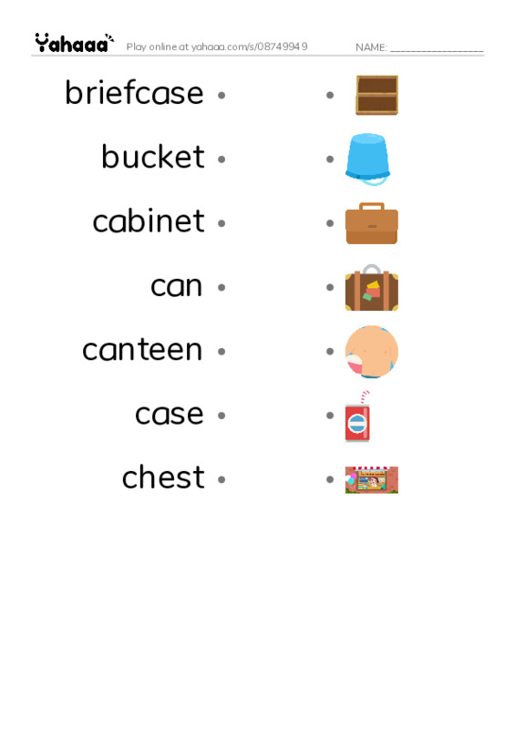 Free worksheet on Common Nouns in English: containers 2 - | Yahaaa!