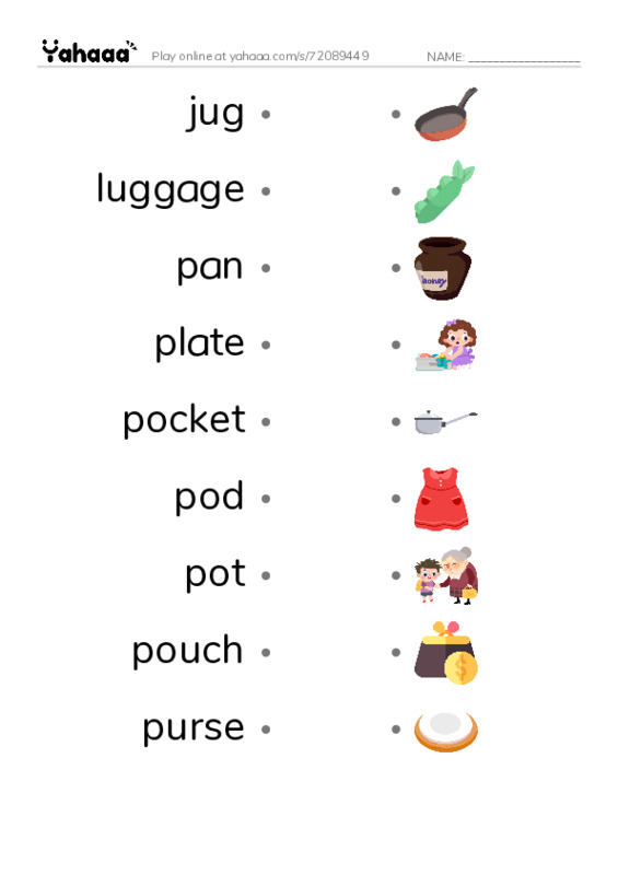 Free worksheet on Common Nouns in English: containers 4 - | Yahaaa!