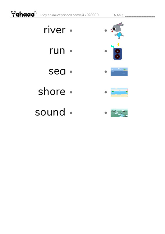 Free worksheet on Common Nouns in English: water 5 - Link | Yahaaa!