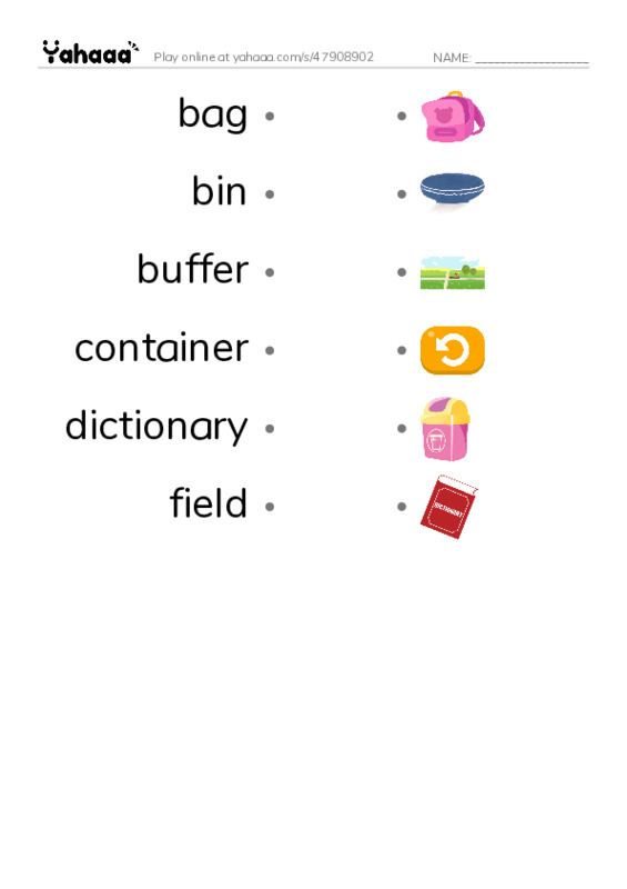 Free worksheet on Common Nouns in English: data structures 1 | Yahaaa!
