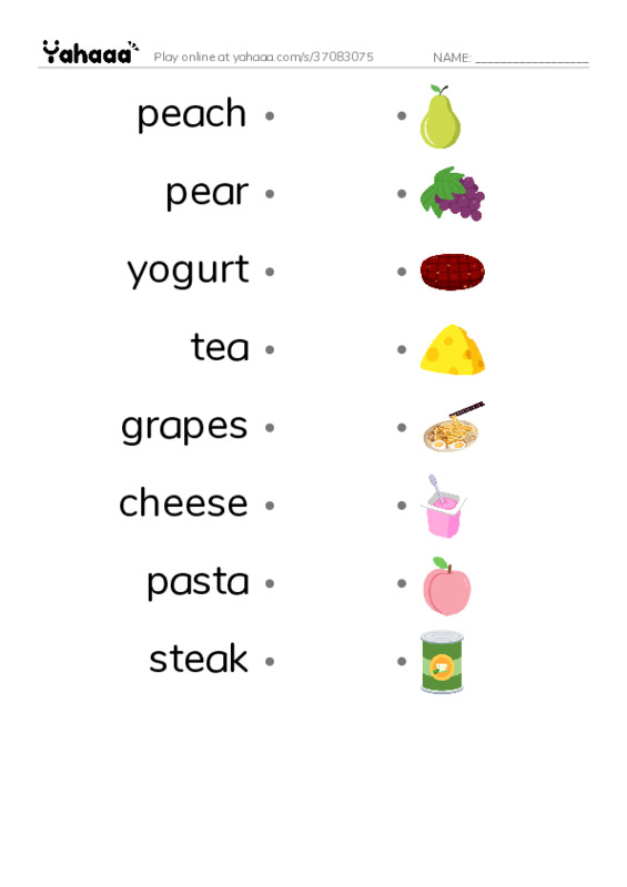 Free worksheet on Let's GO 2: Unit 5 Things to Eat - Link | Yahaaa!