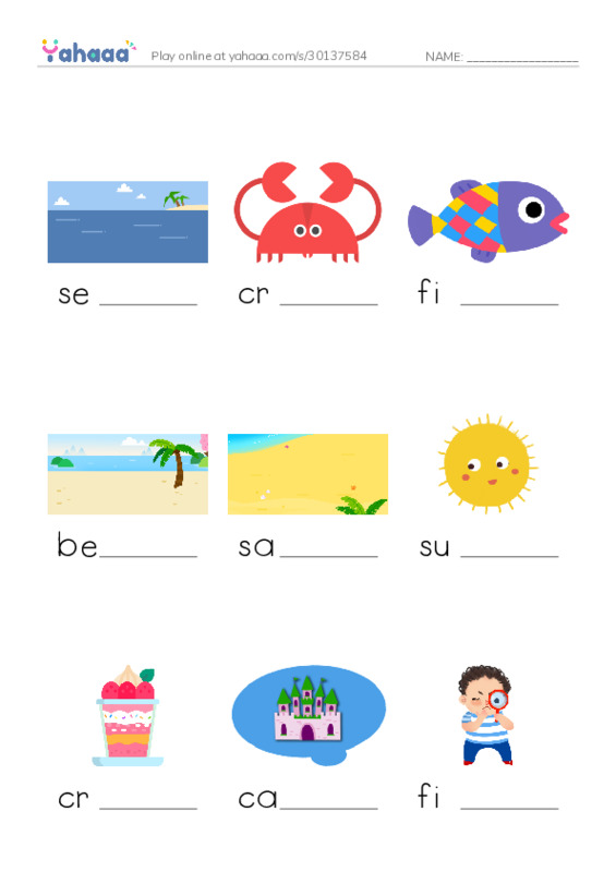 Free worksheet on unit15dino - Worksheet to fill in words | Yahaaa!