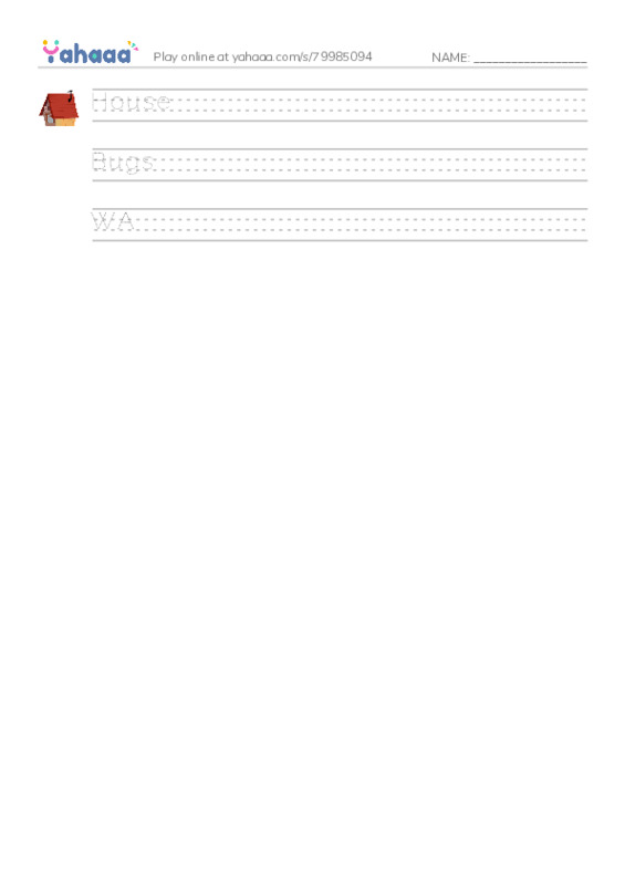 Free worksheet on - Write between the lines worksheet | Yahaaa!