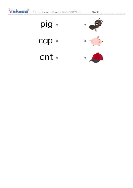 Free worksheet on table pencil - Link match words worksheet | Yahaaa!