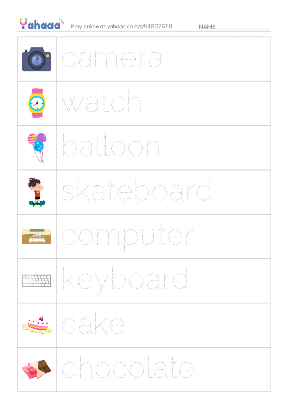 Free worksheet on Unit 14. Happy Birthday - One column image | Yahaaa!