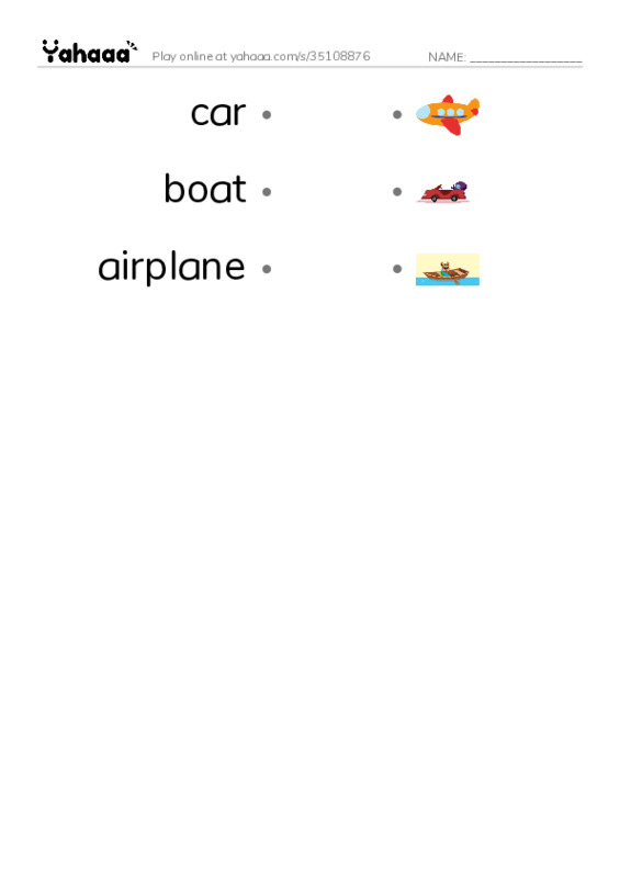 Free worksheet on new - Link match words worksheet | Yahaaa!