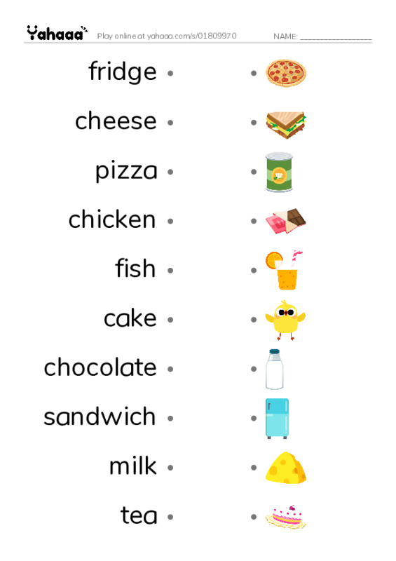 Free worksheet on In the fridge (1) - preschoolers - Write | Yahaaa!