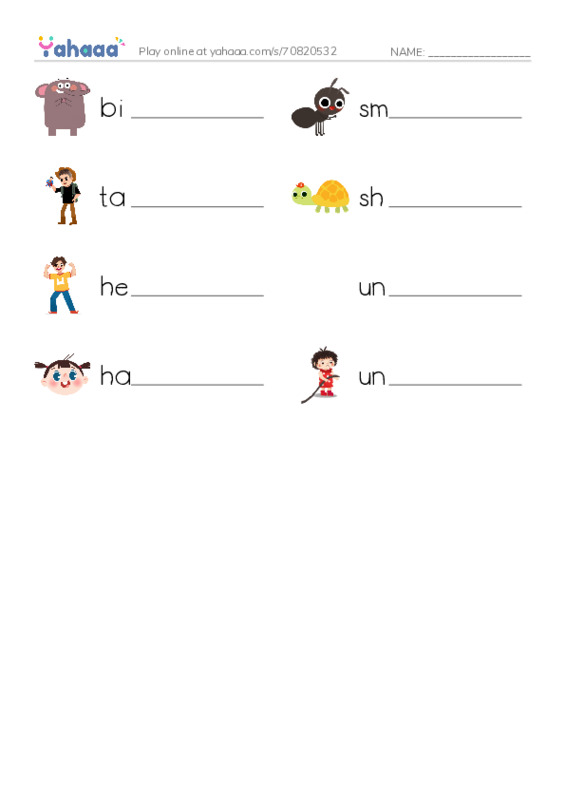 Free worksheet on Mr. Ghazy Elnahas - Worksheet writing row | Yahaaa!